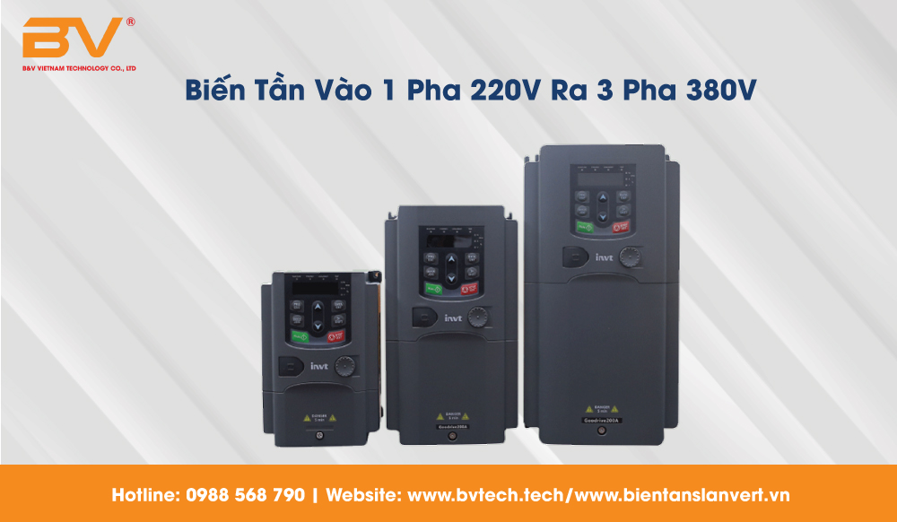 Biến Tần 1 Pha 220V Ra 3 Pha 380V - B&V Việt Nam